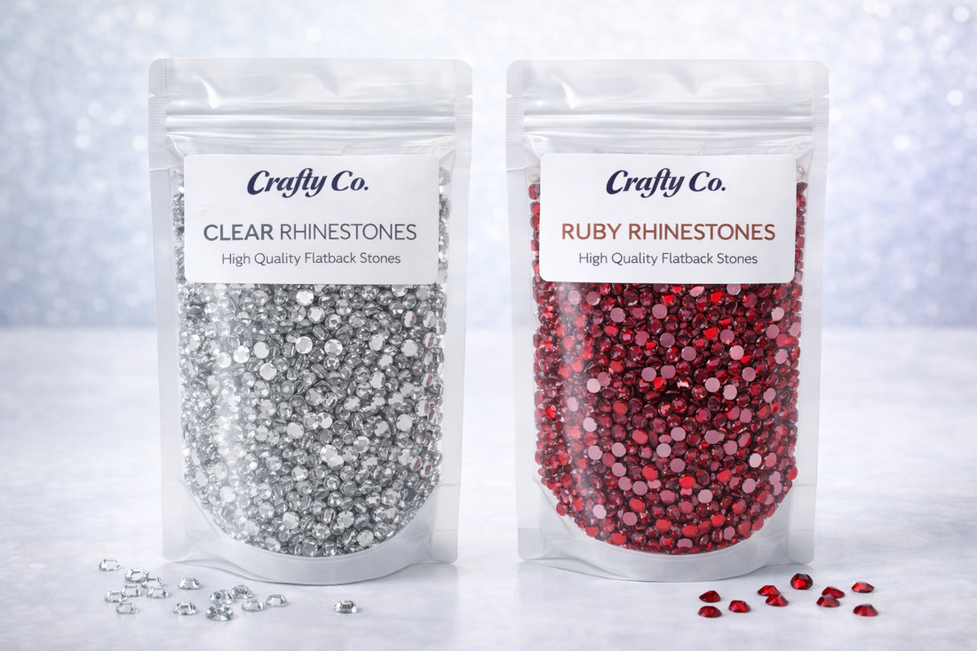 Crafty Co Clear & Ruby Rhinestone Set – Crafty Co.